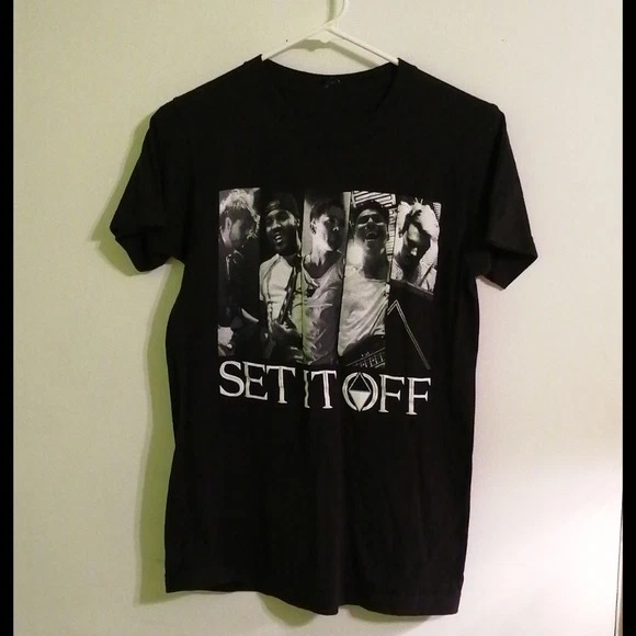 Shirts | Set It Off Band Black Tshirt | Poshmark